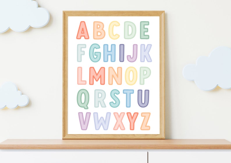 BUNDLE 6 Educational Posters Homeschool Preschool Printables ABC ...