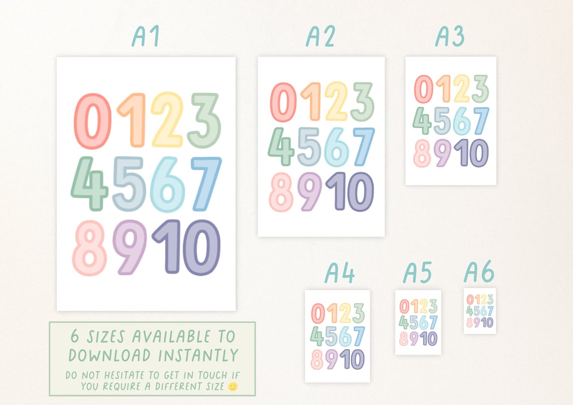 BUNDLE 6 Educational Posters Homeschool Preschool Printables ABC ...