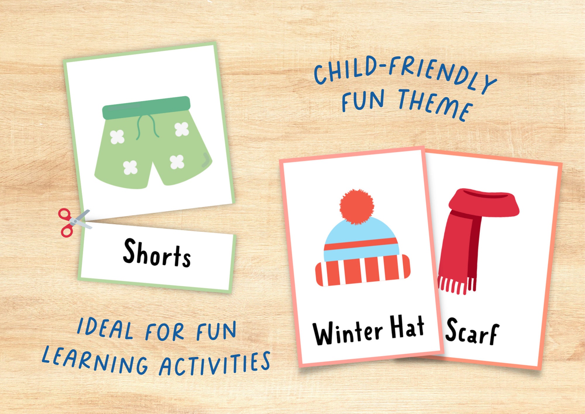 Clothing Items Flashcards | Montessori Flashcards | Homeschool ...