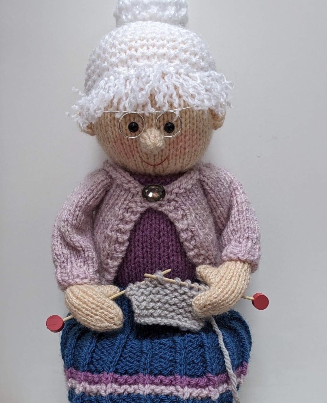 Knitting Pattern. Printed and Posted. Knitting Nana Shelf Sitter ...