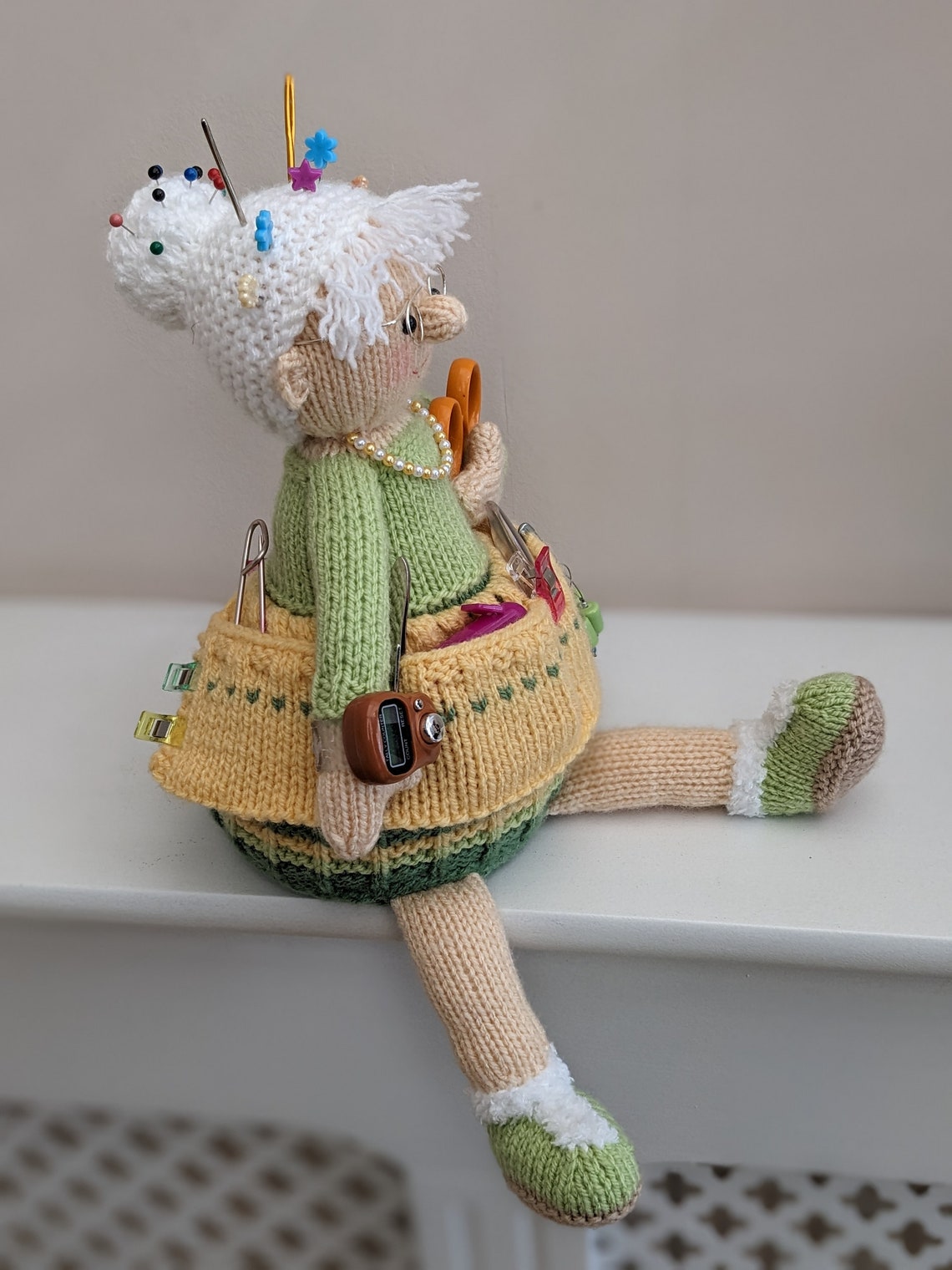 Knitting Pattern. Printed and Posted. Crafty Nana Shelf Sitter Tidy ...