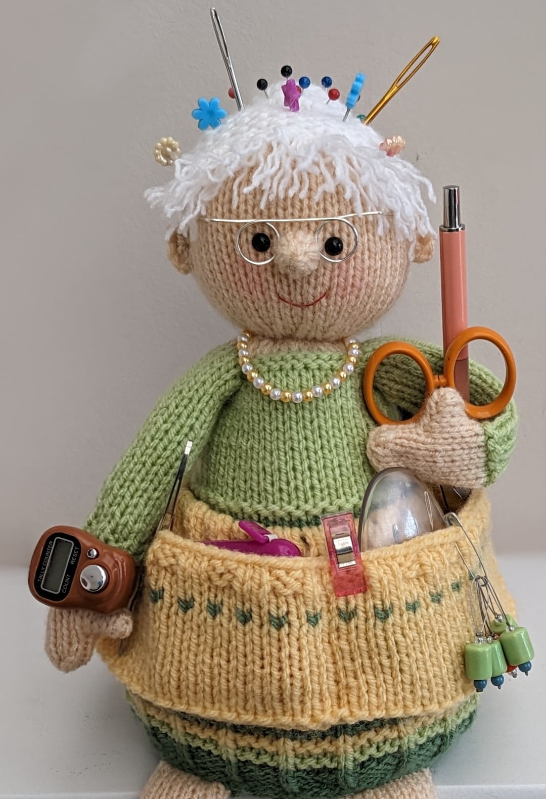 Knitting Pattern. Printed and Posted. Crafty Nana Shelf Sitter Tidy ...