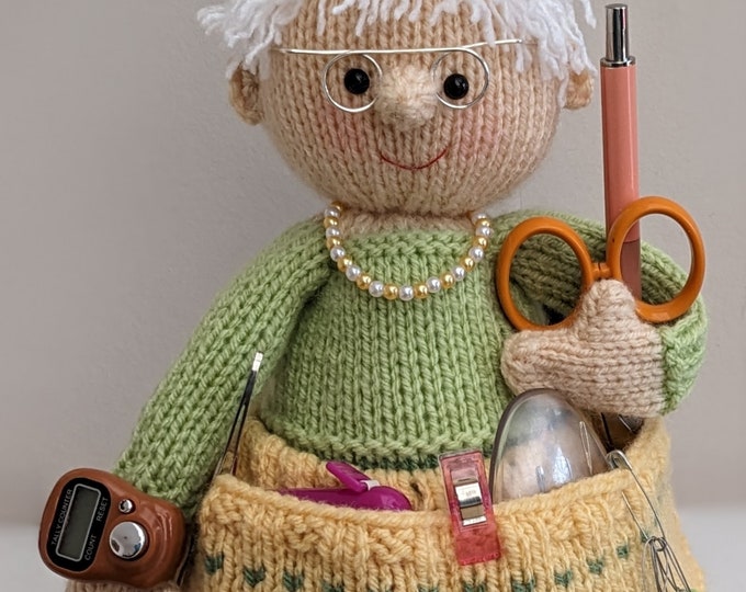Knitting Pattern. Printed and Posted. Crafty Nana Shelf Sitter Tidy ...