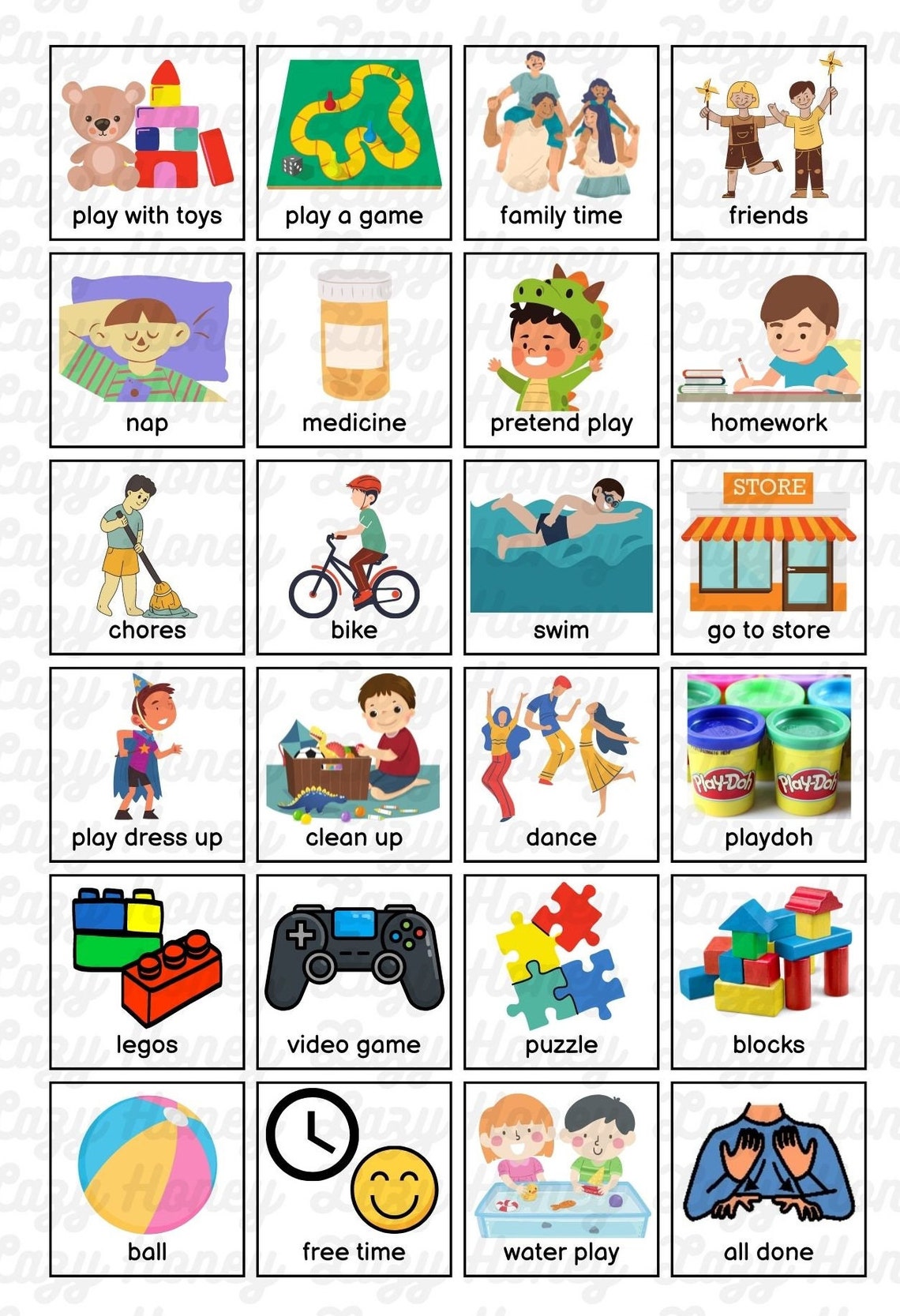 Flowers Bundle Token Charts First Then 84 PECS 24 Tokens Schedule Board ...