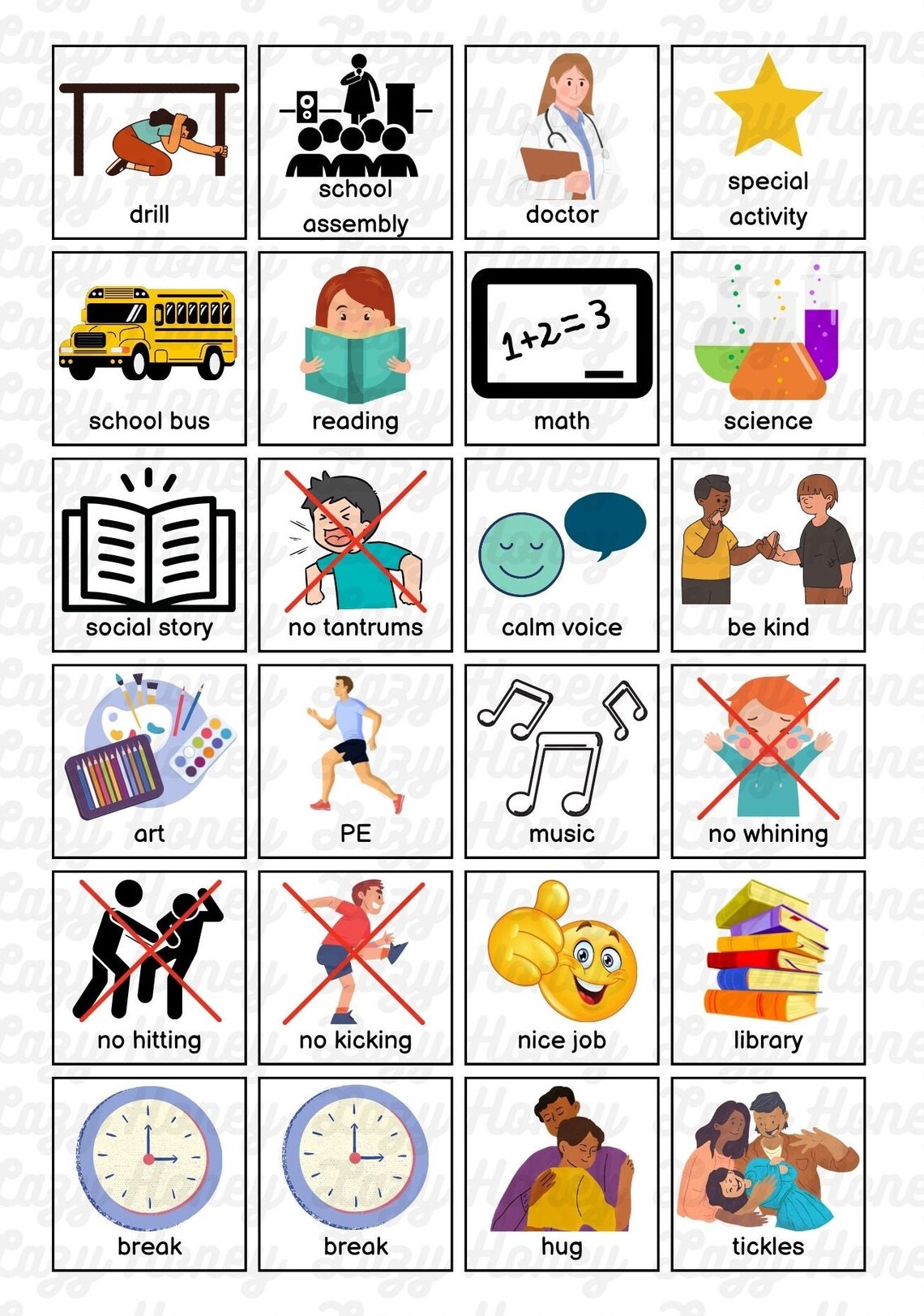 Farm Animals Bundle Token Charts First Then 84 PECS 24 Tokens Schedule ...