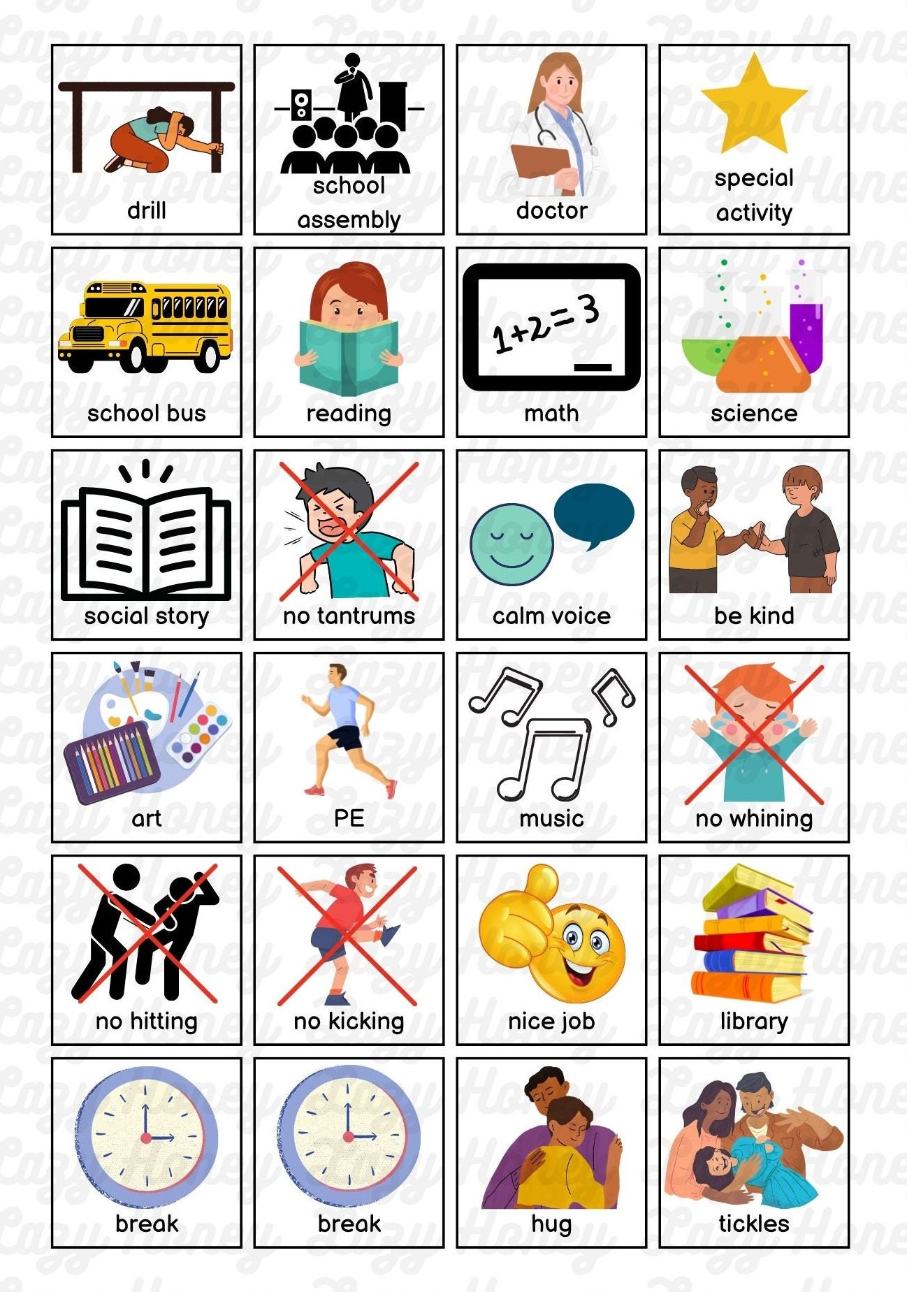 Farm Animals Bundle Token Charts First Then 84 PECS 24 Tokens Schedule ...