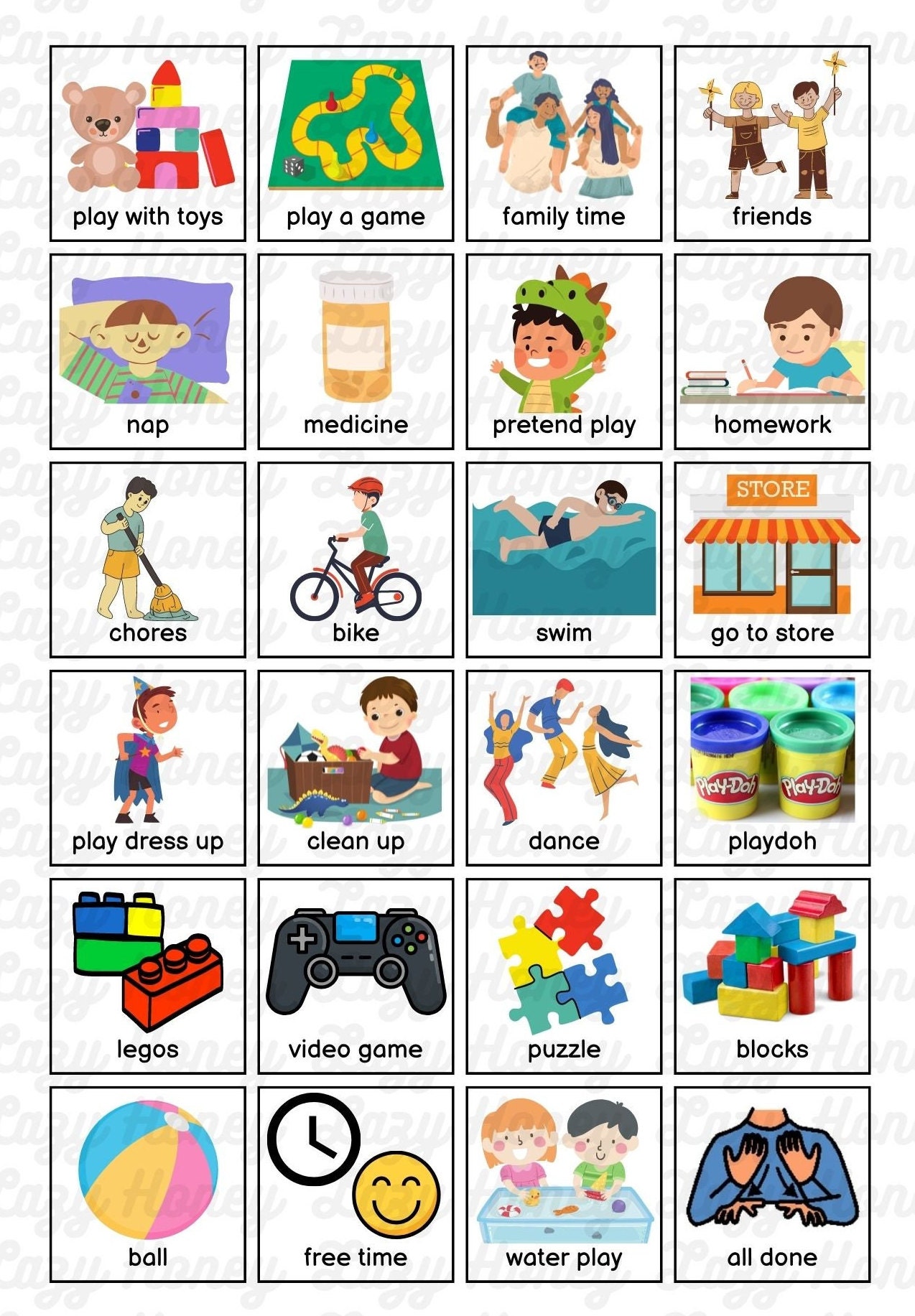Farm Animals Bundle Token Charts First Then 84 PECS 24 Tokens Schedule ...