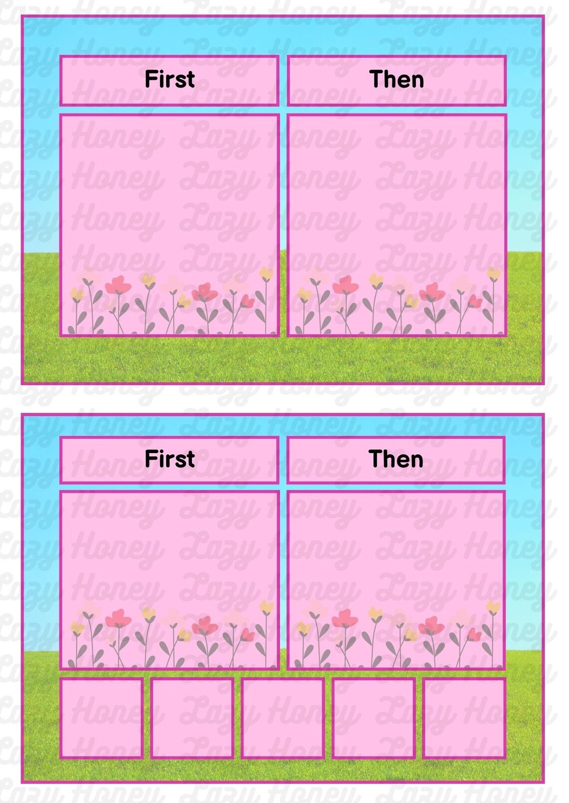 Flowers Bundle Token Charts First Then 84 PECS 24 Tokens Schedule Board ...