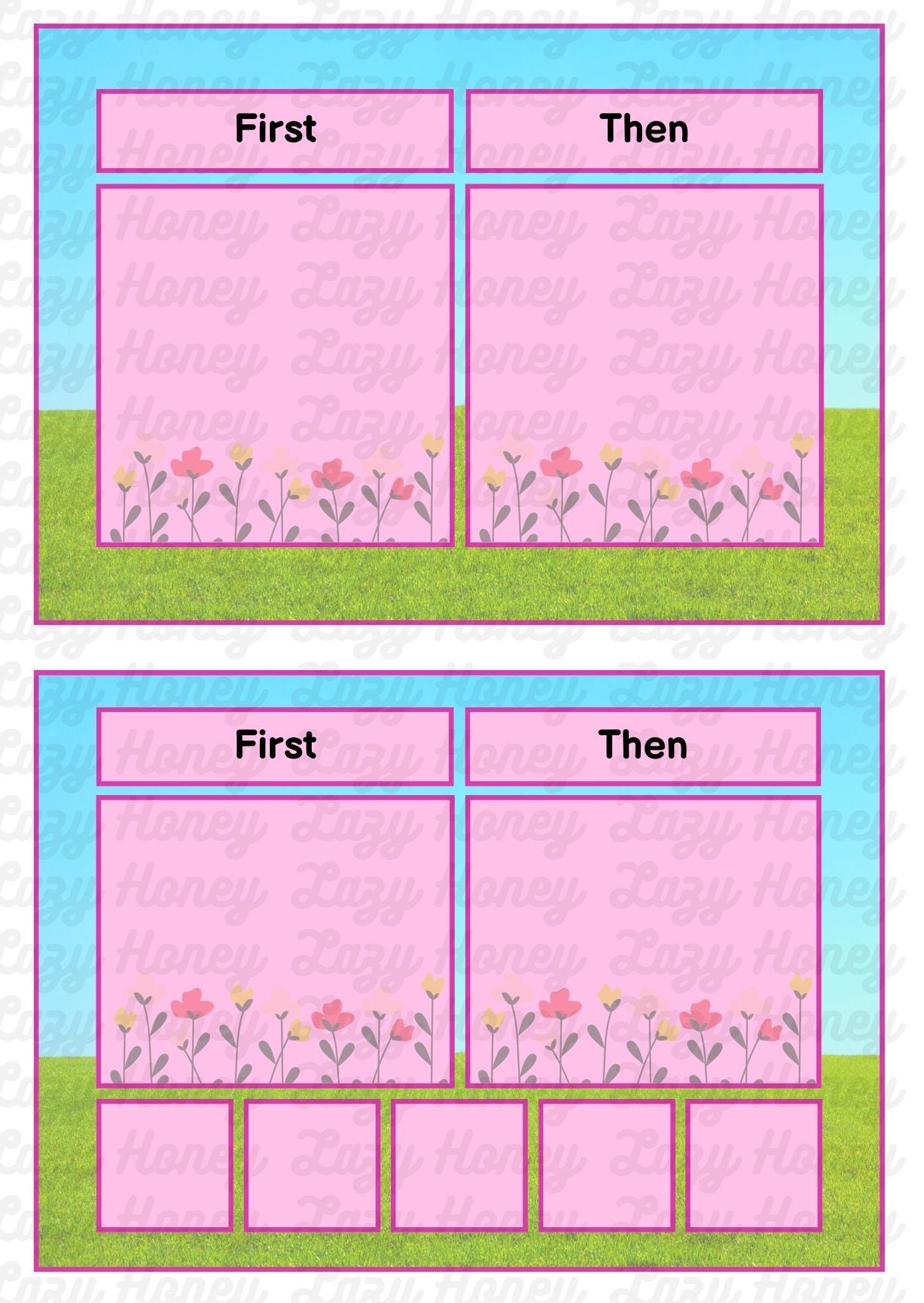 Flowers Bundle Token Charts First Then 84 PECS 24 Tokens Schedule Board ...