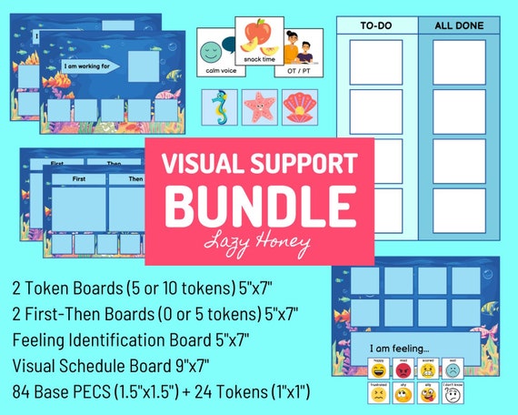 Ocean Bundle Token Charts First Then 84 PECS 24 - Etsy