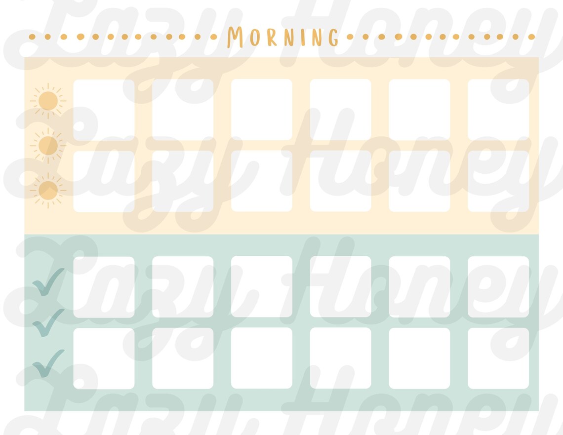 Editable Daily Routine Sheets Charts Kids Daily Chores - Etsy
