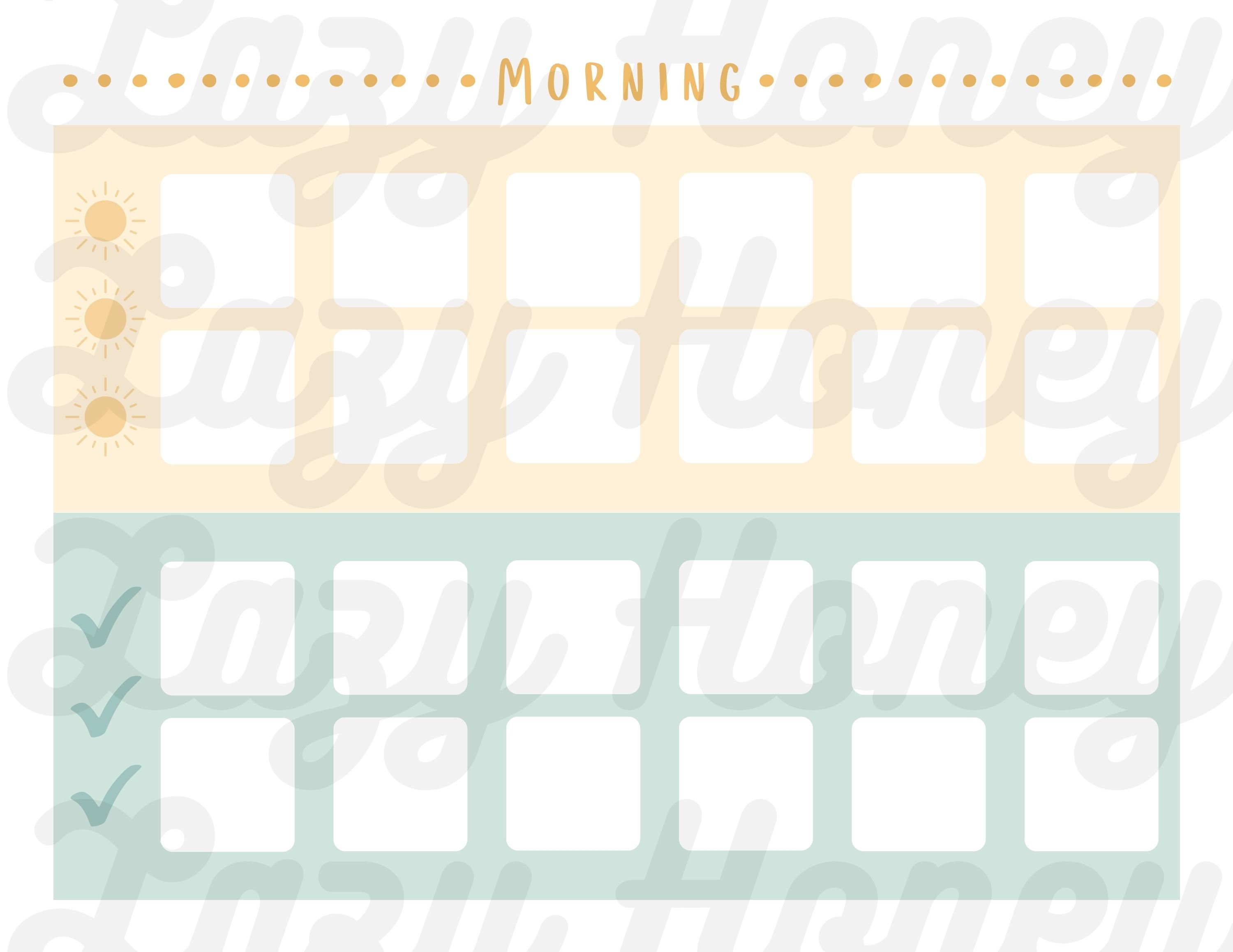 Editable Daily Routine Sheets Charts Kids Daily Chores - Etsy