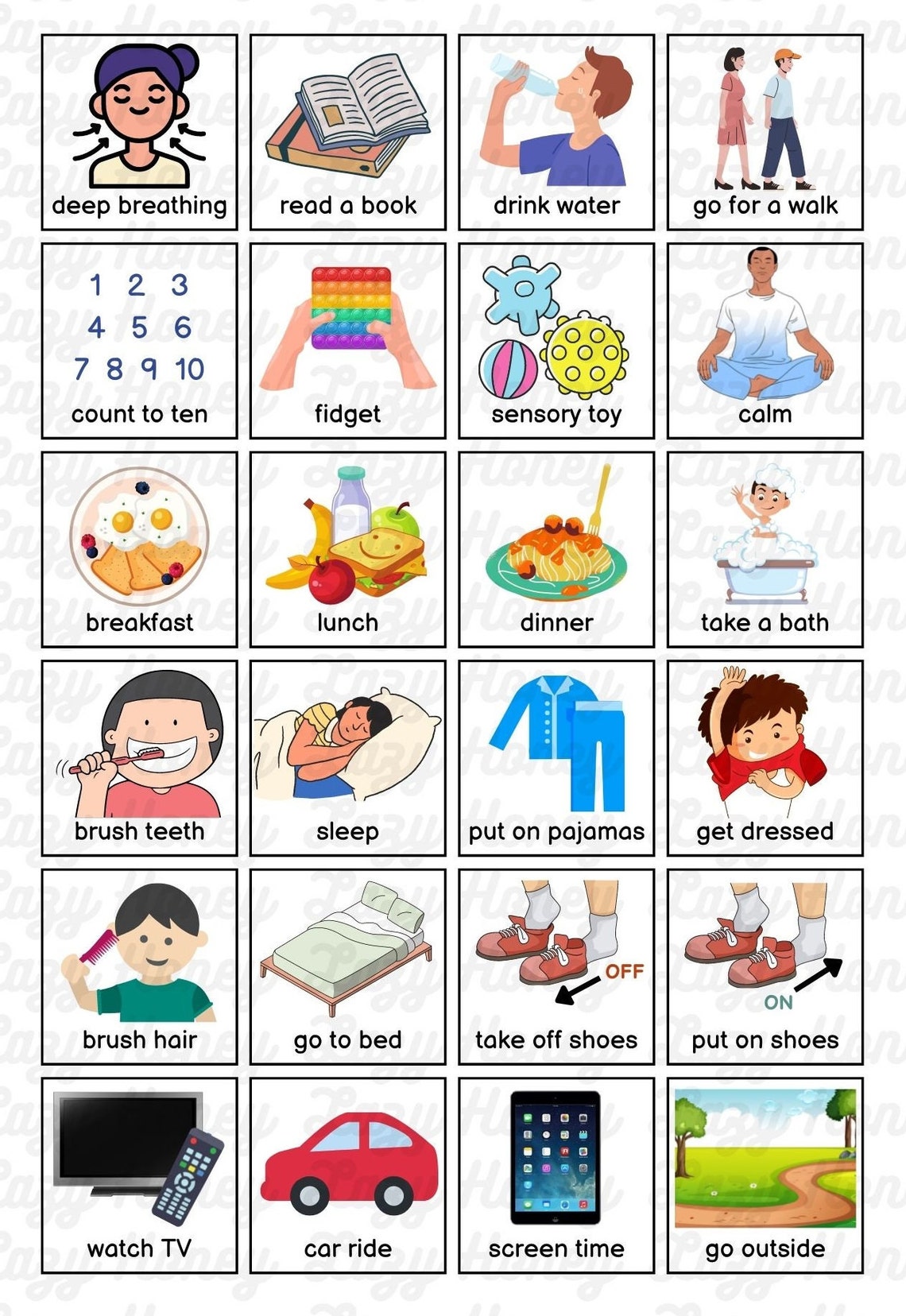Flowers Bundle Token Charts First Then 84 PECS 24 Tokens Schedule Board ...
