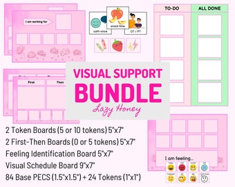 Bugs Bundle Token Charts First Then 84 PECS 24 Tokens Schedule Board ...