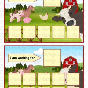 Farm Animals Bundle Token Charts First Then 84 PECS 24 Tokens Schedule ...