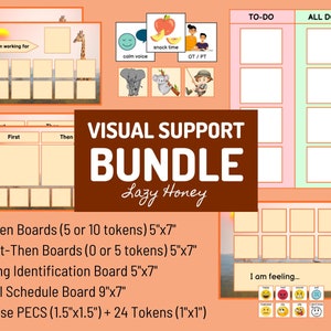 Safari Bundle Token Charts First Then 84 PECS 24 Tokens Schedule Board ...