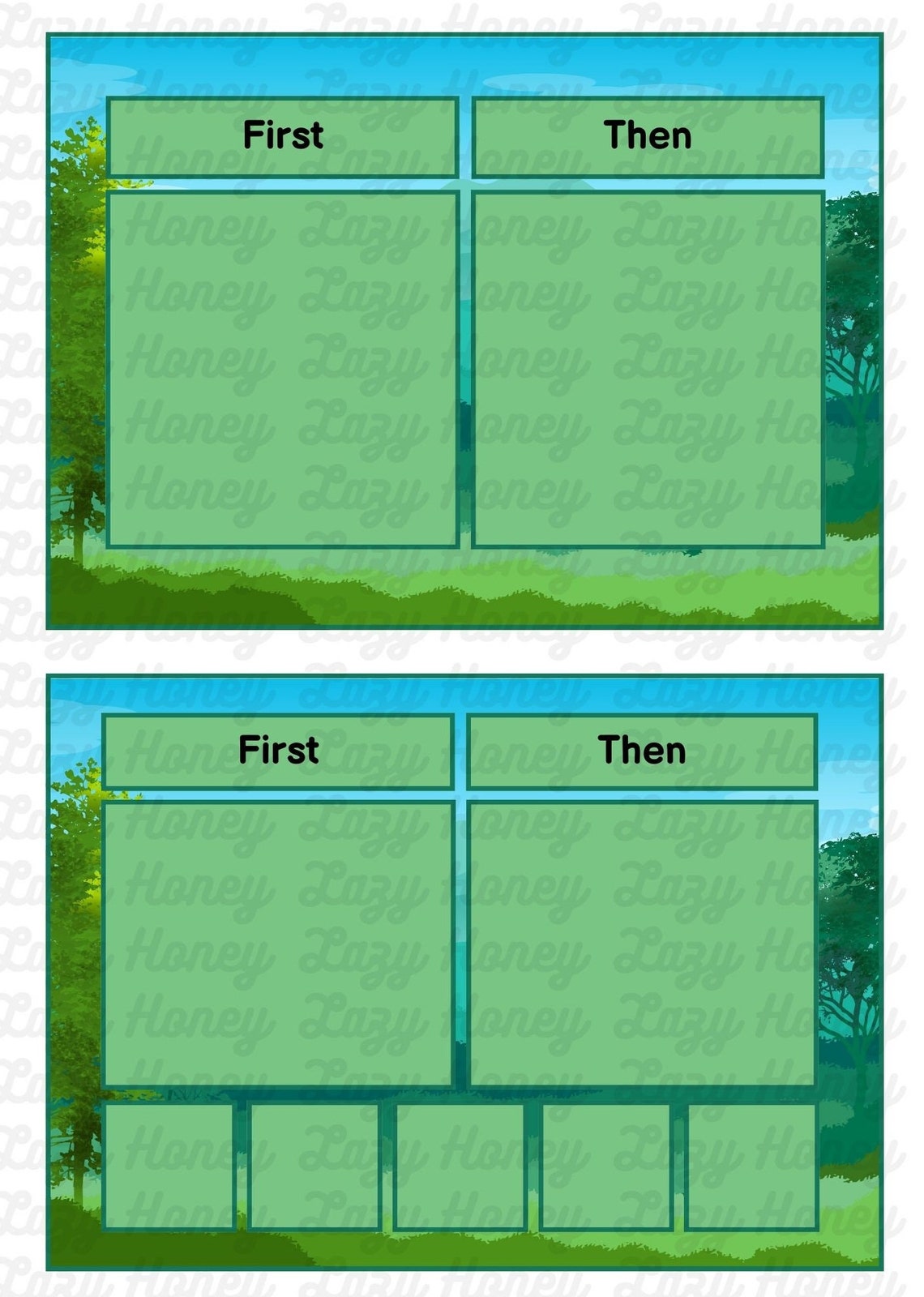 Dinosaur Bundle Token Charts First Then 84 PECS 24 Tokens Schedule ...