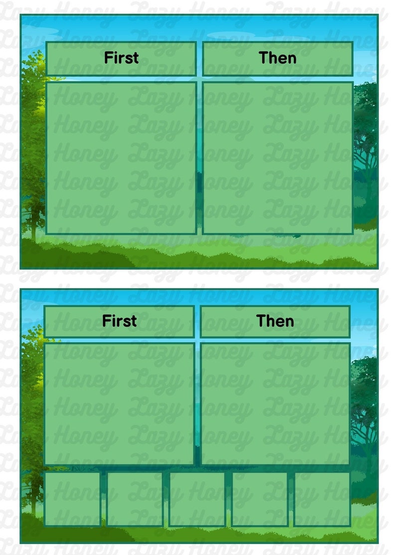Dinosaur Bundle Token Charts First Then 84 PECS 24 Tokens Schedule ...