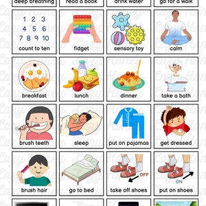 Dinosaur Bundle Token Charts First Then 84 PECS 24 Tokens Schedule ...