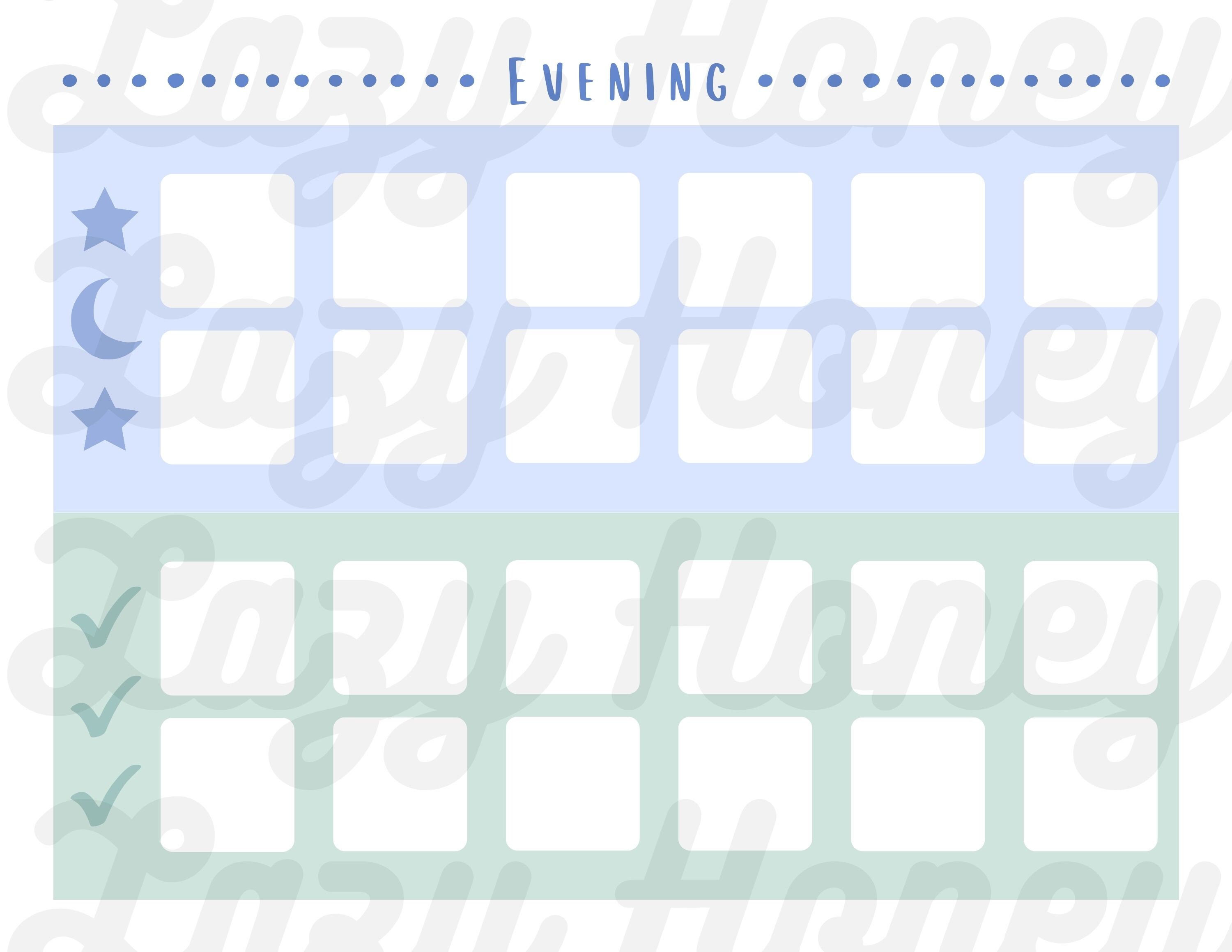 Editable Daily Routine Sheets Charts Kids Daily Chores - Etsy