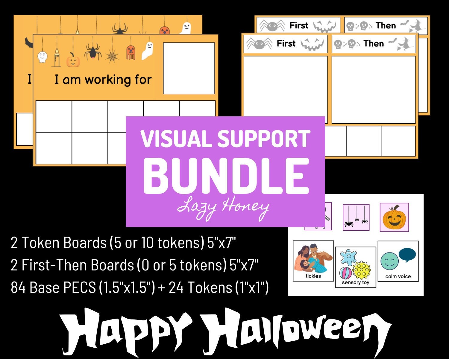 Halloween Bundle Token Charts First Then 84 PECS - Etsy