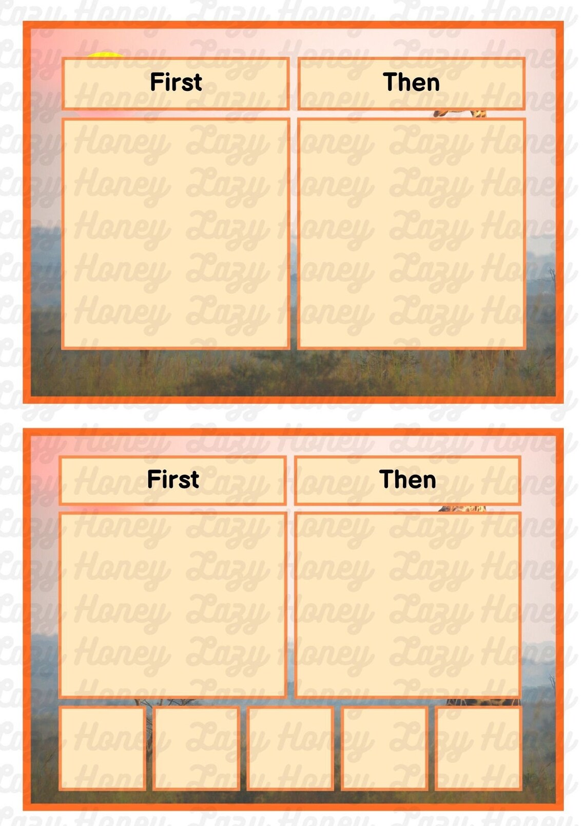 Safari Bundle Token Charts First Then 84 PECS 24 Tokens Schedule Board ...