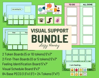 Dinosaur Bundle Token Charts First Then 84 PECS 24 - Etsy