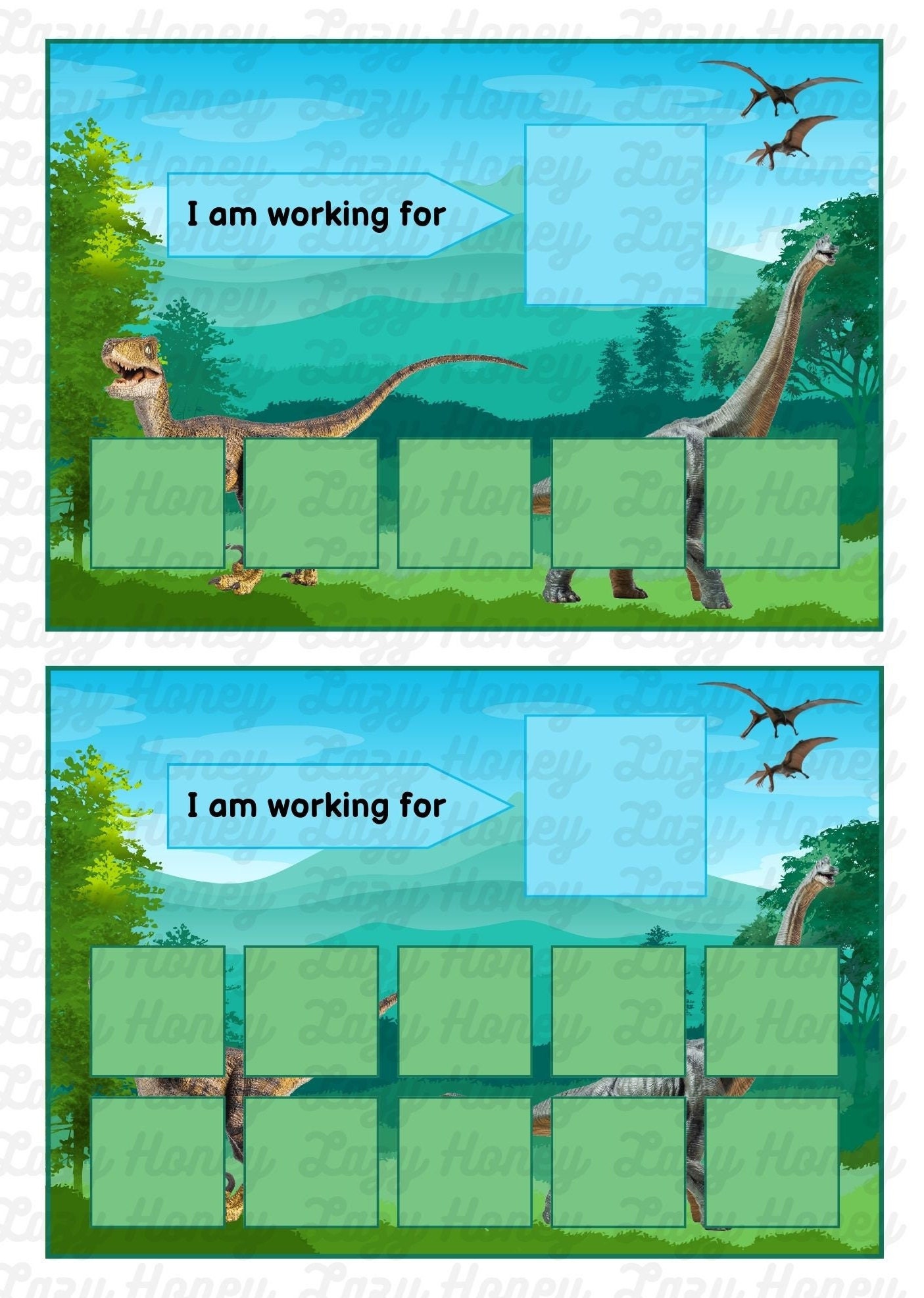 Dinosaur Bundle Token Charts First Then 84 PECS 24 Tokens Schedule ...