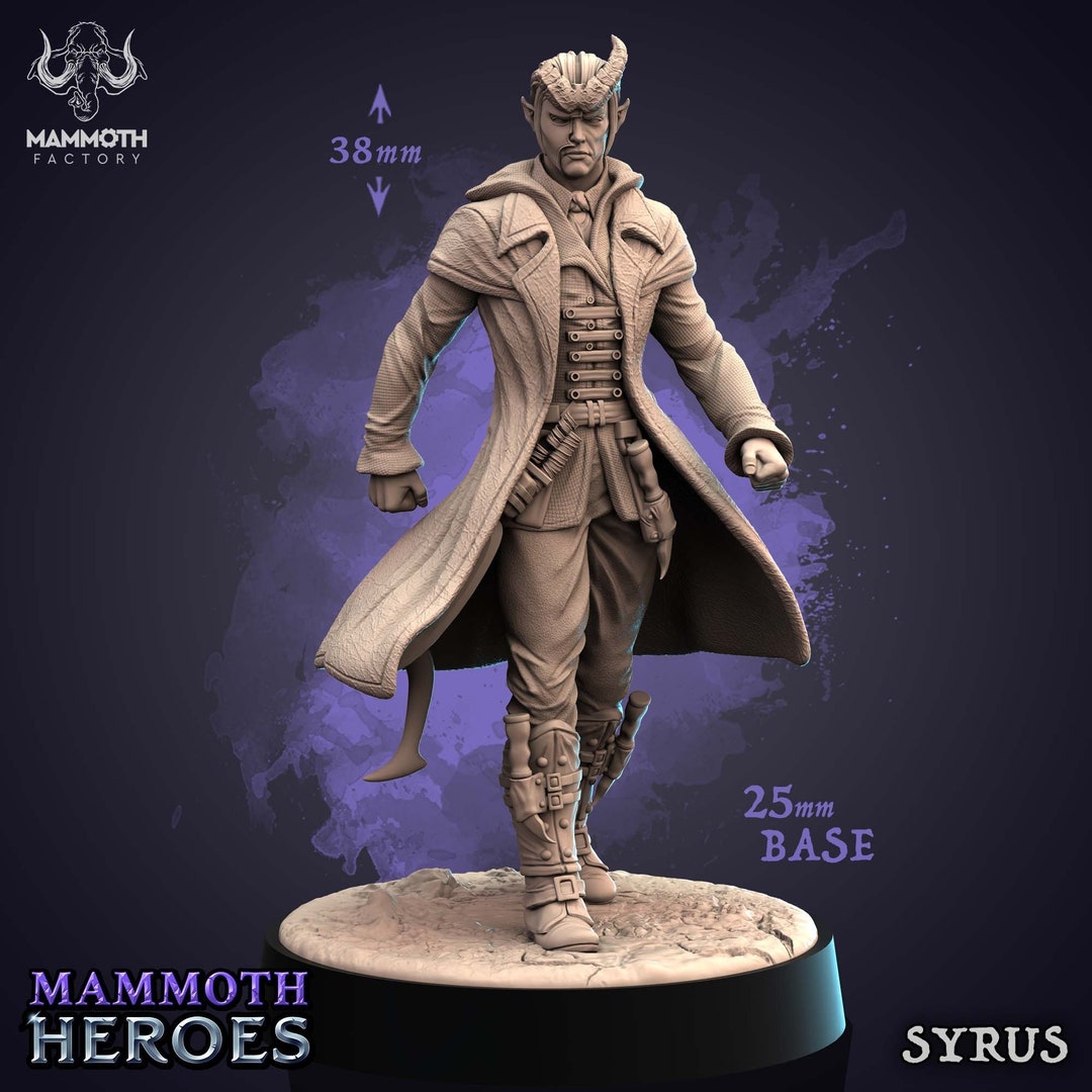 Syrus Mini by Mammoth Factory Games D&D Miniatures Pathfinder Minis Aos ...
