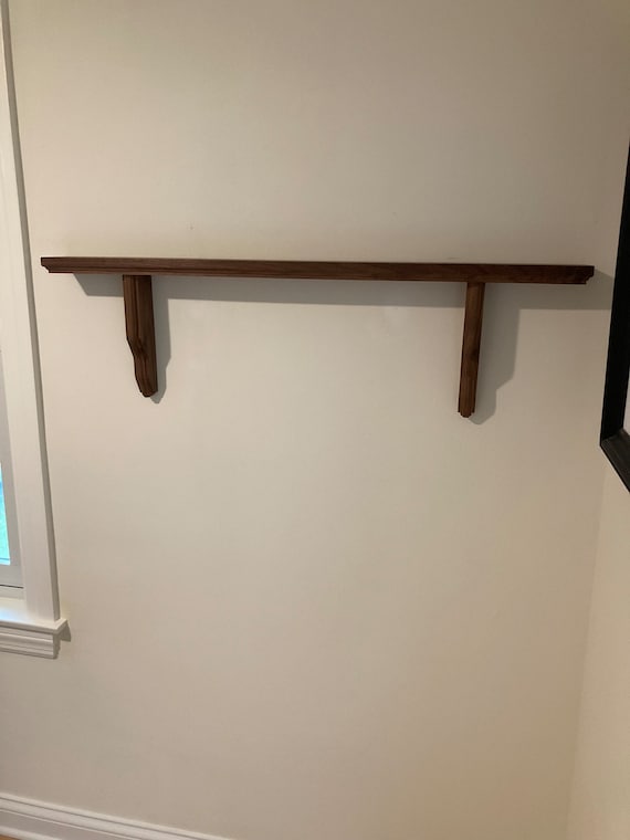 Walnut Shelf and Corbels - Etsy
