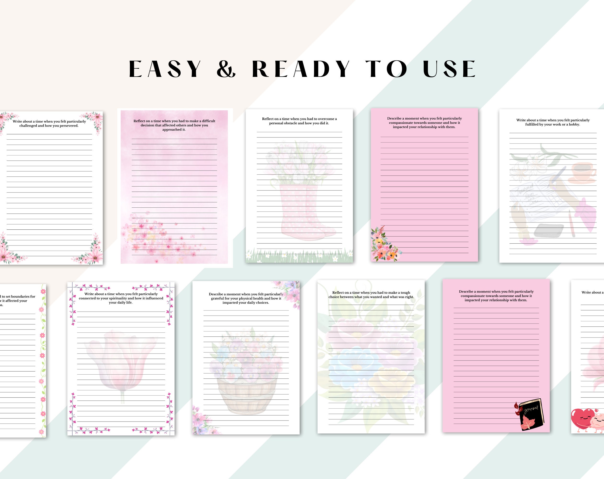 Mental Health Journal, Printable Mental Health Journal, Self Care ...