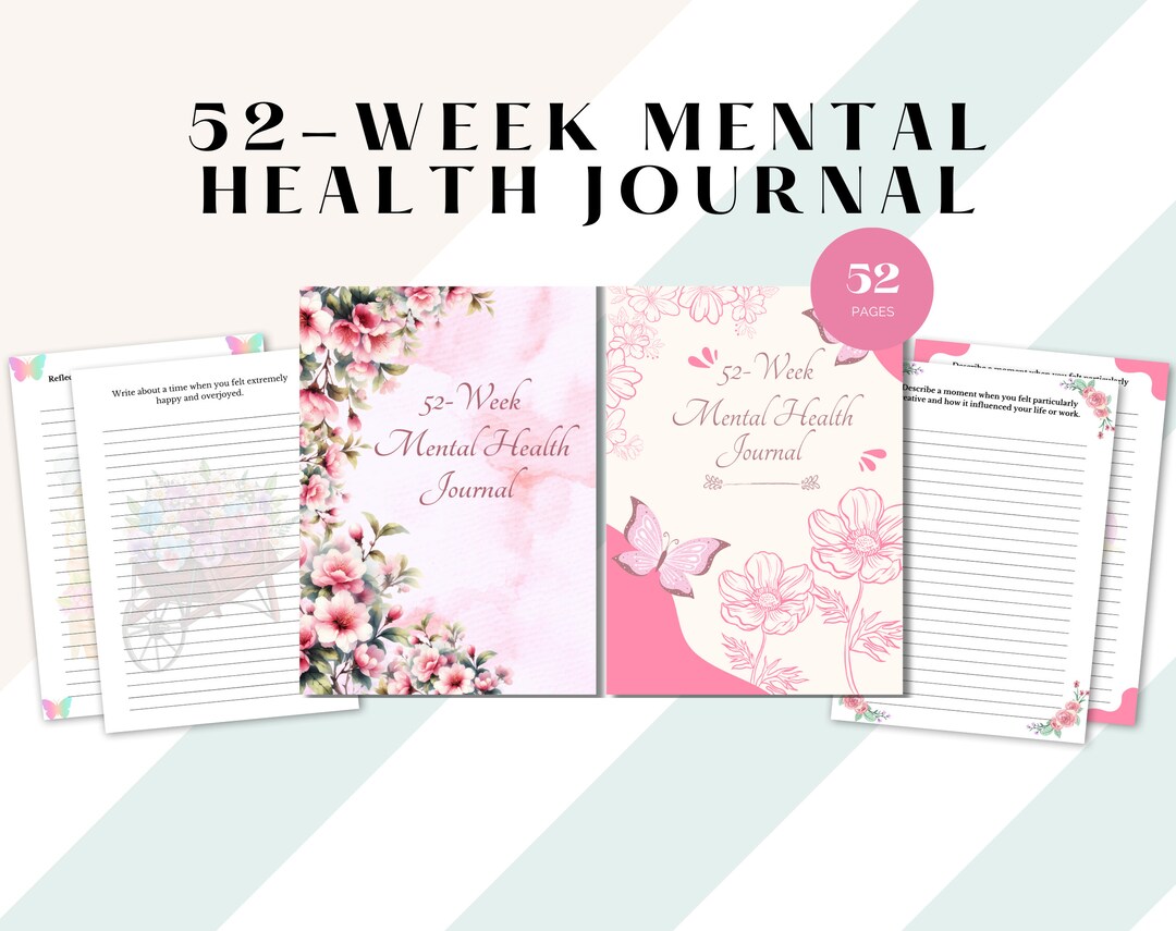 Mental Health Journal, Printable Mental Health Journal, Self Care ...