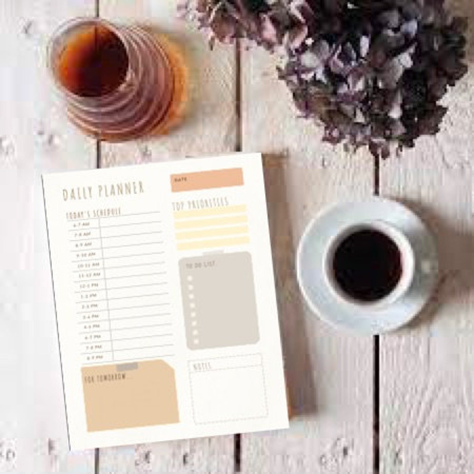 Daily to Do List Printable, Instant Download, Productivity Planner ...