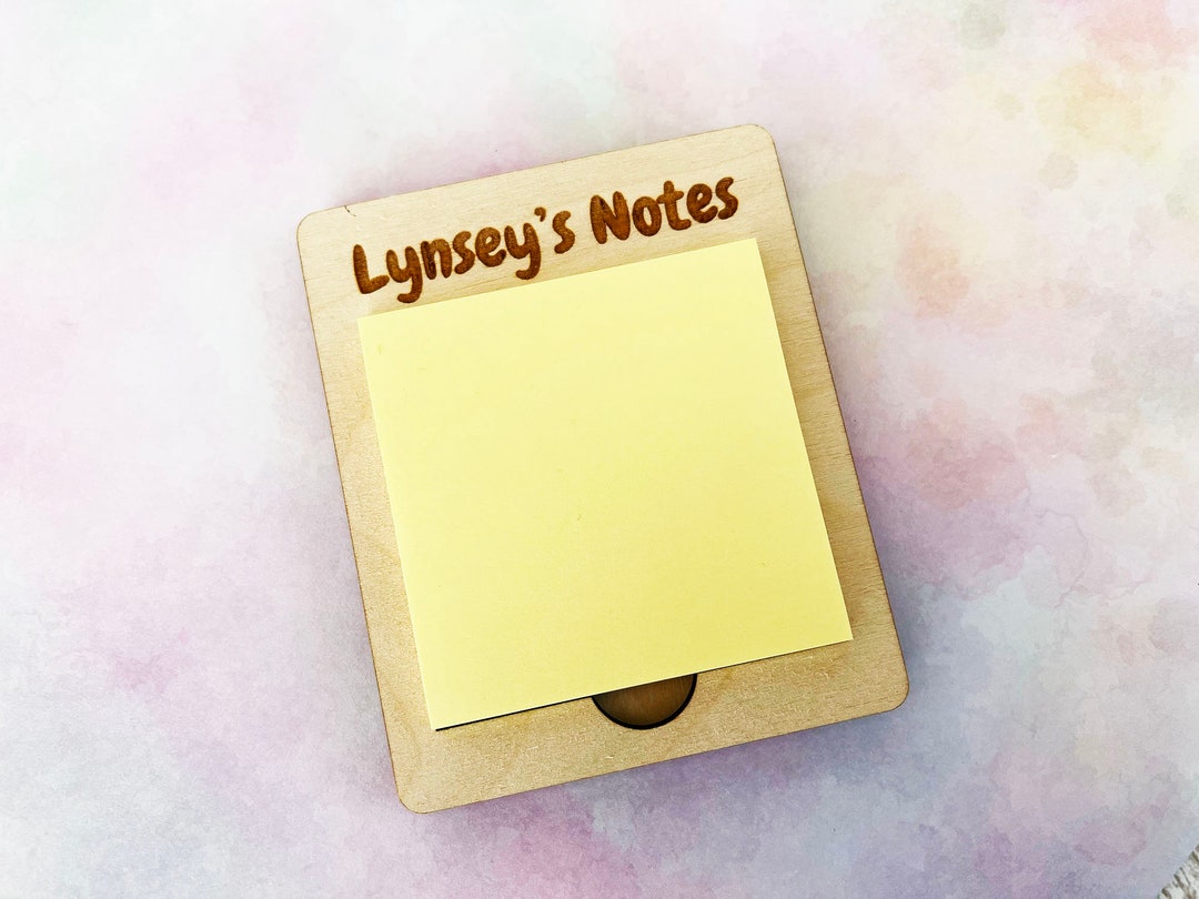 Personalised Wooden Post-it Note Holder. Great Personalised Desk Gift ...