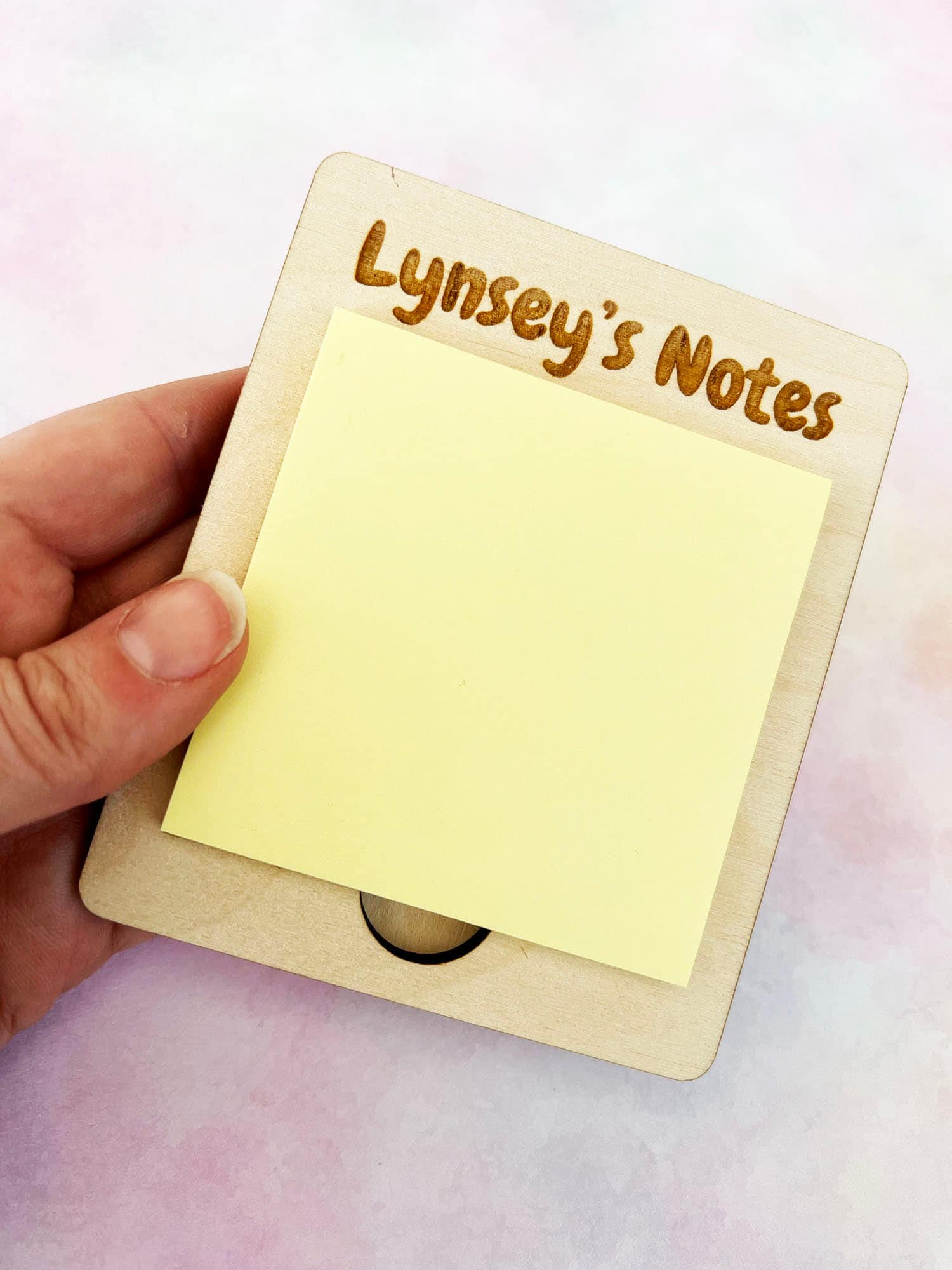 Personalised Wooden Post-it Note Holder. Great Personalised Desk Gift ...