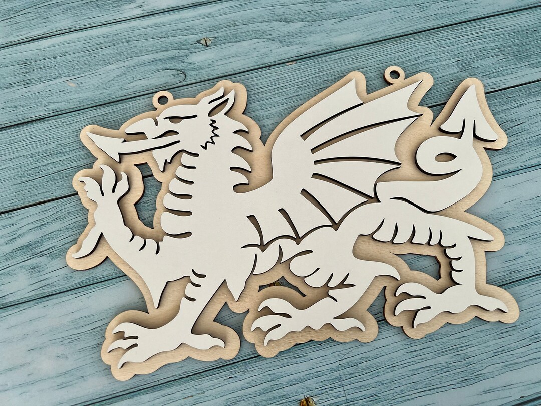 Modern Wooden Welsh Dragon Wall Sign ddraig Cymru - Etsy