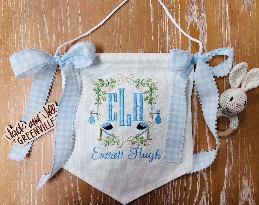Baby Boy Blue Stork Hospital Banner - Etsy