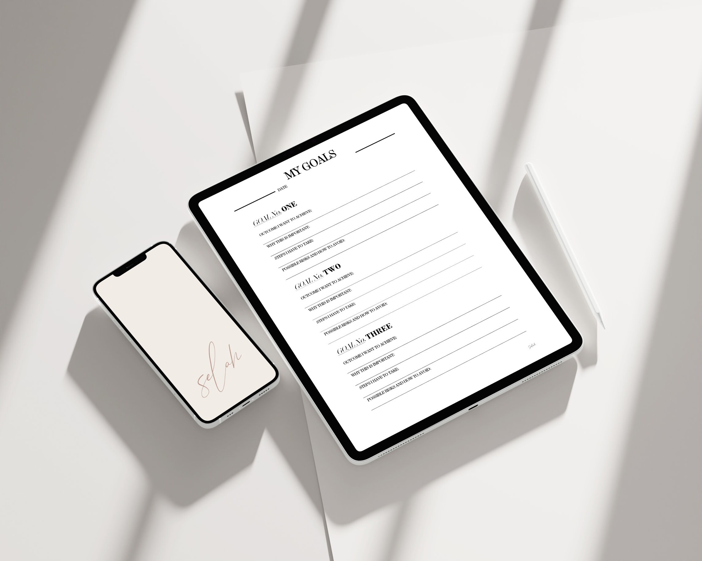 Goal Setter, Goal Planner, Printable Goal Planner, Editable Goal ...