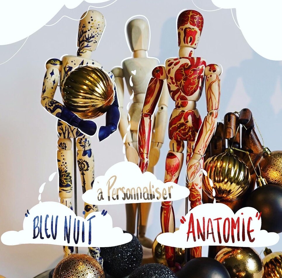 Illustrated Wooden Puppet anatomy Customize - Etsy UK