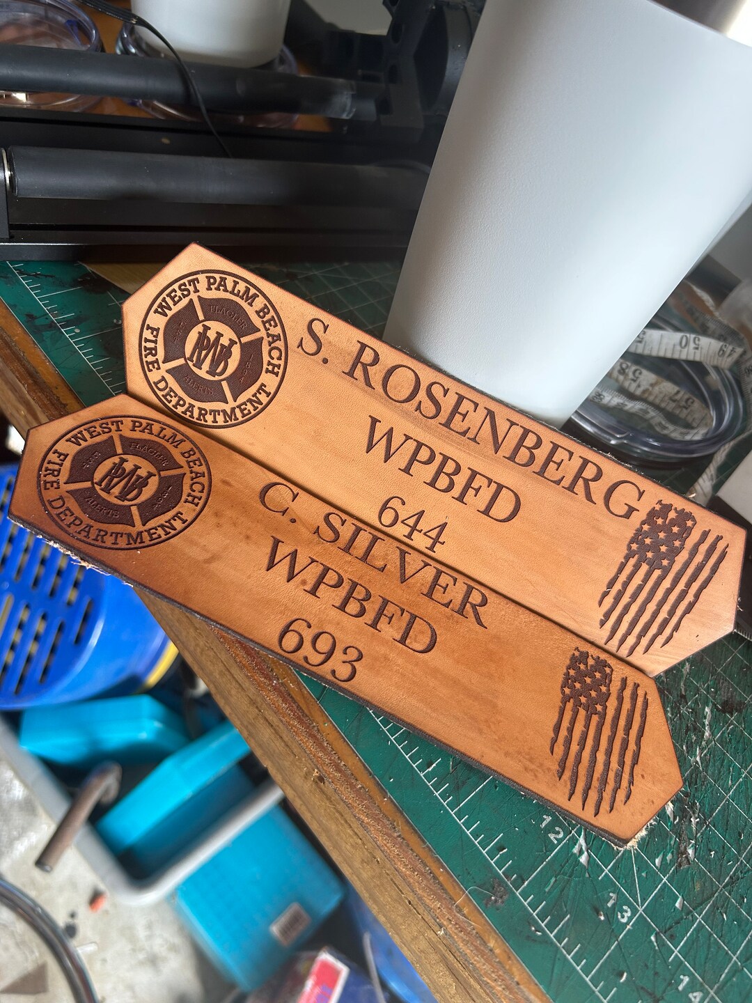Custom REAL Leather Name Plates - Etsy