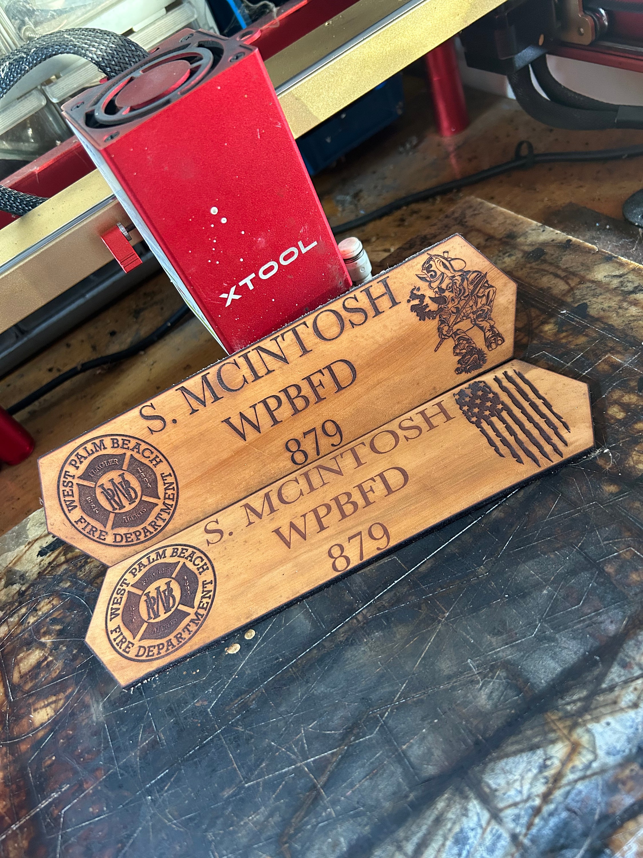 Custom REAL Leather Name Plates - Etsy