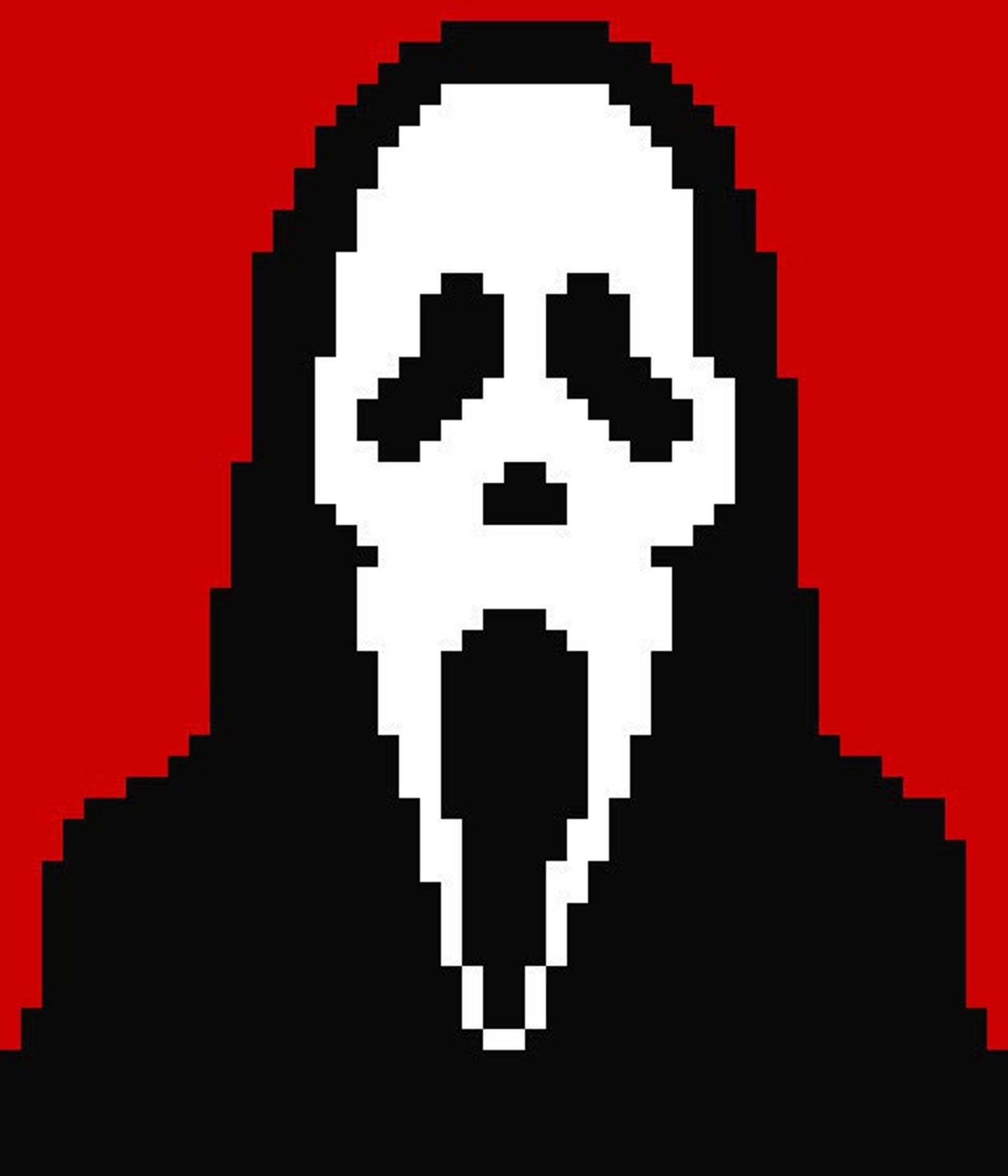 Scream Halloween Crochet Tapestry Pattern GRID WRITTEN - Etsy