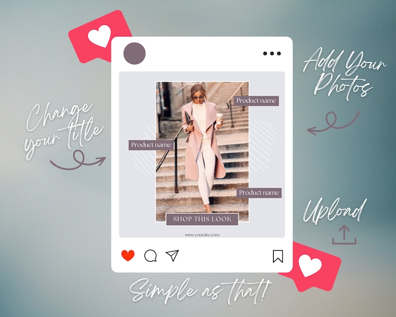50 Editable Instagram Post Templates Canva Social Media - Etsy