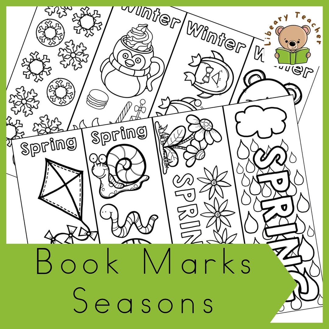 Printable Bookmarks for 4 Seasons Winter Spring Summer Fall Fun Facts ...
