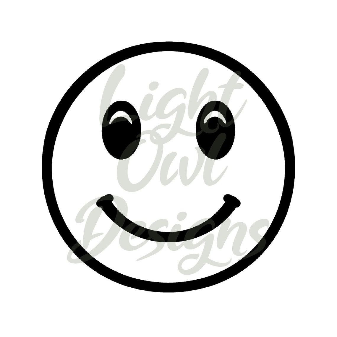 Simple Happy Face -digital Download Image - Project Resource - JPEG ...