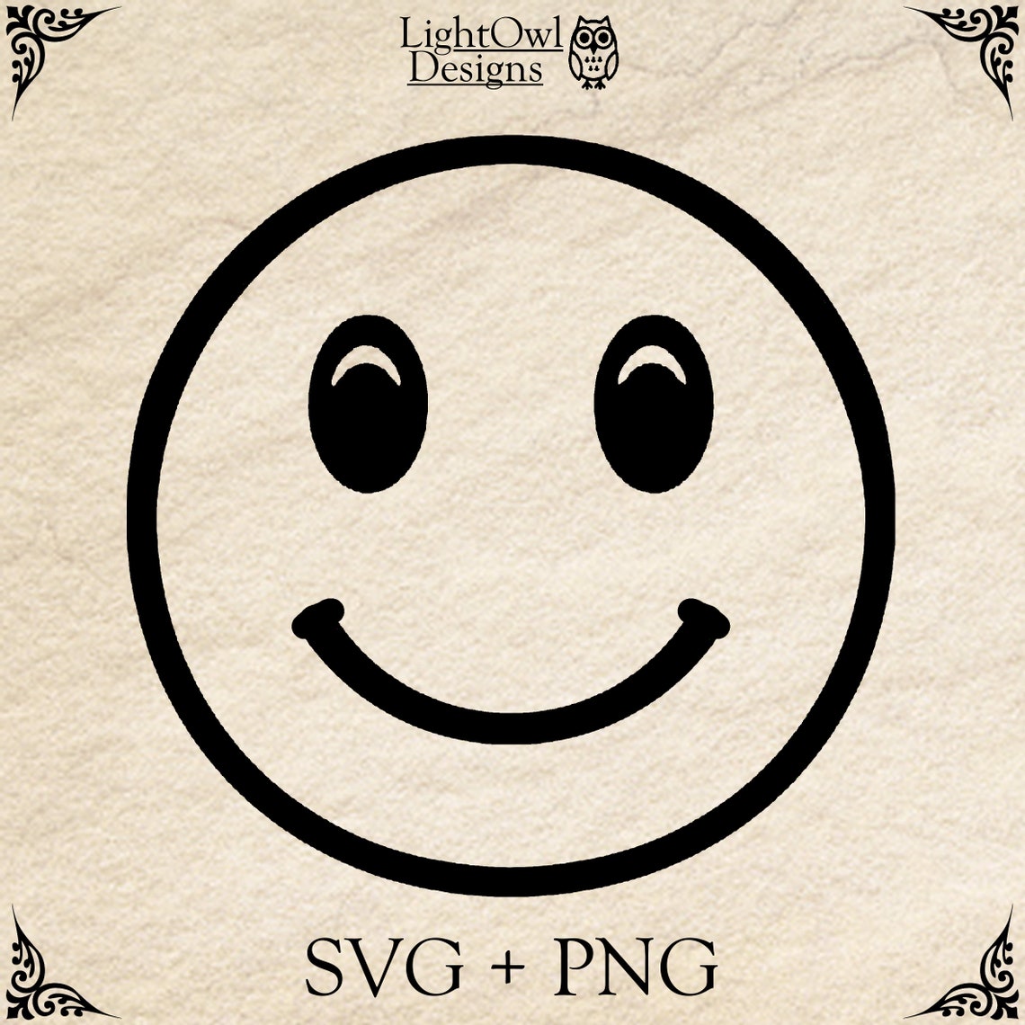 Simple Happy Face -digital Download Image - Project Resource - JPEG ...