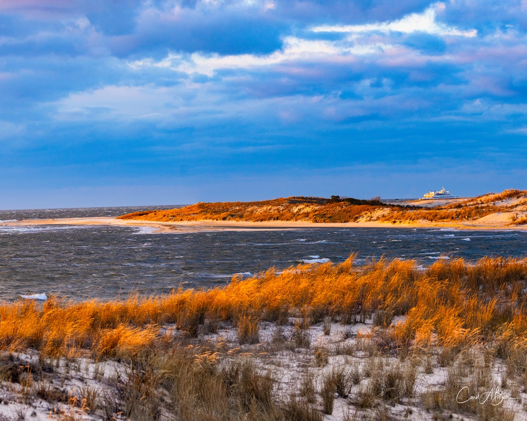 Cape Henlopen Delaware. Cape May Lewes Ferry. Seashore, Beach, Ocean ...