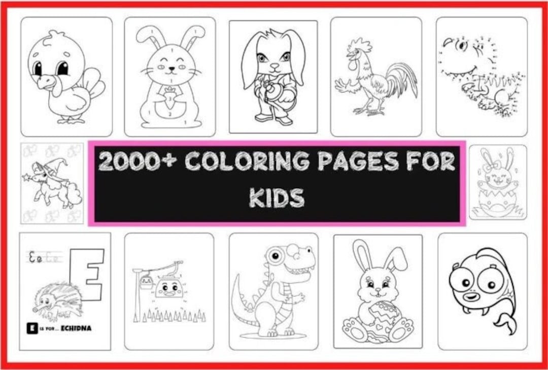 2000+ Printable Coloring Pages for Kids. Children's Coloring Book ...