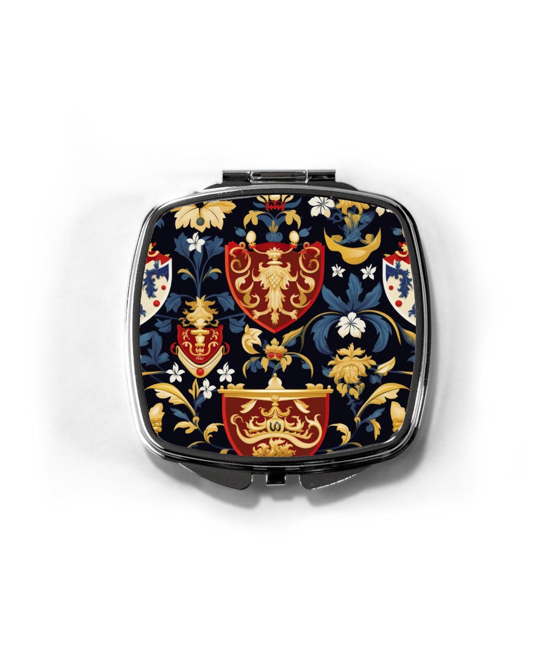 Tudor Style Compact Mirror - Tudor Style Art - Heraldic Style Gift ...