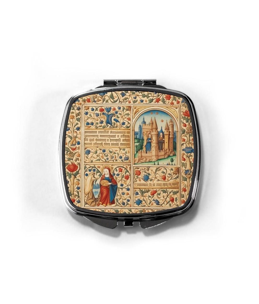 Medieval Manuscript Compact Mirror - Medieval Manuscript Gift ...